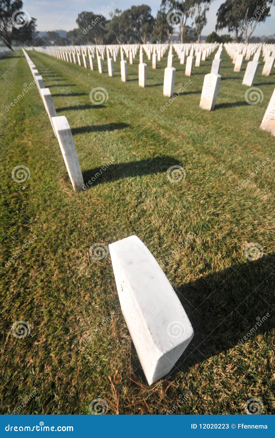 Cemetery with Lots of Gravestones in a Row Stock Image - Image of ...