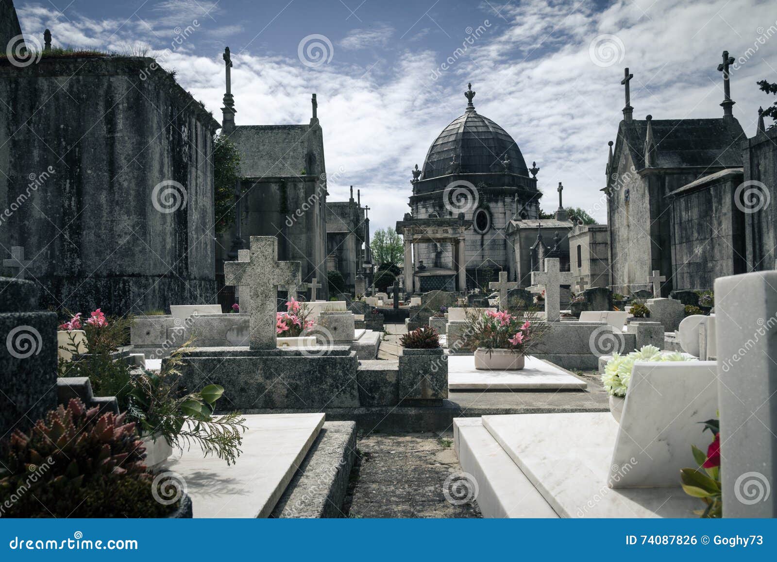 Cemetery monument stock photo. Image of antique, pray - 74087826