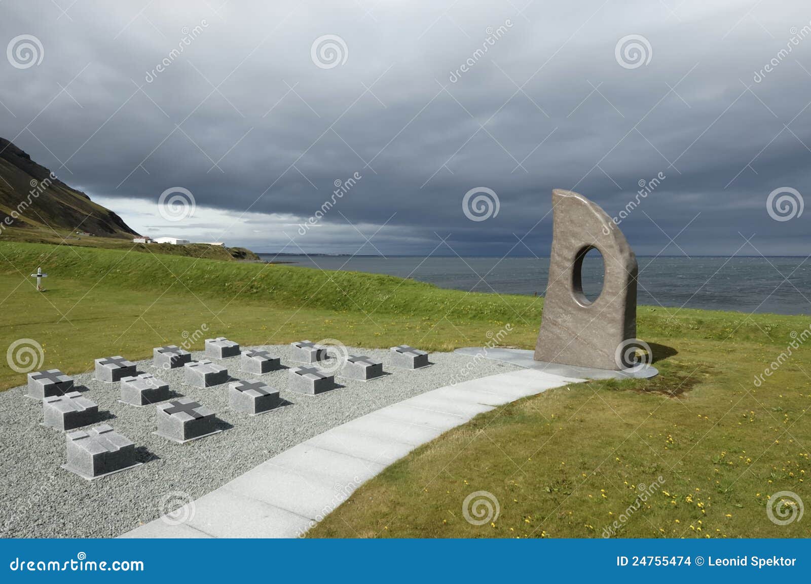 Cemetery in Olafsvik, Iceland. Stock Photo - Image of christianity ...
