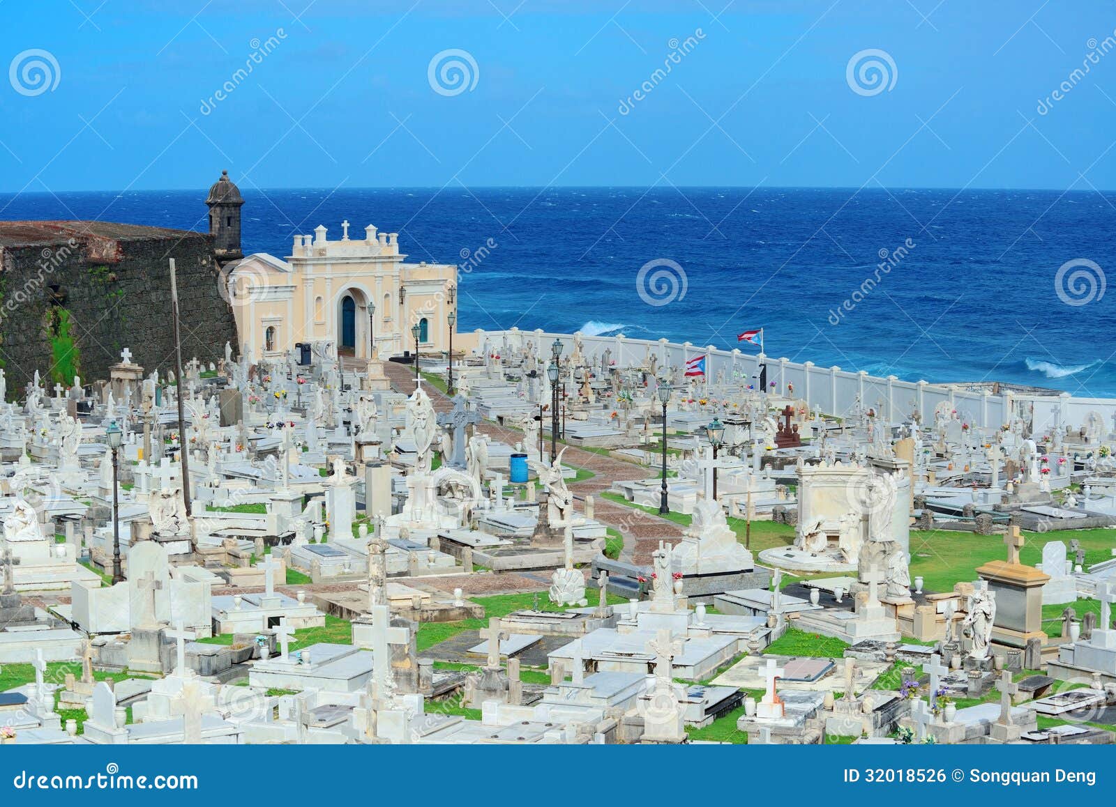 Cemetery in old San Juan stock photo. Image of puerto - 32018526
