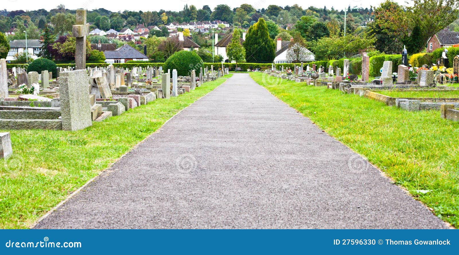 Cemetery path stock photo. Image of grass, path, grave - 27596330