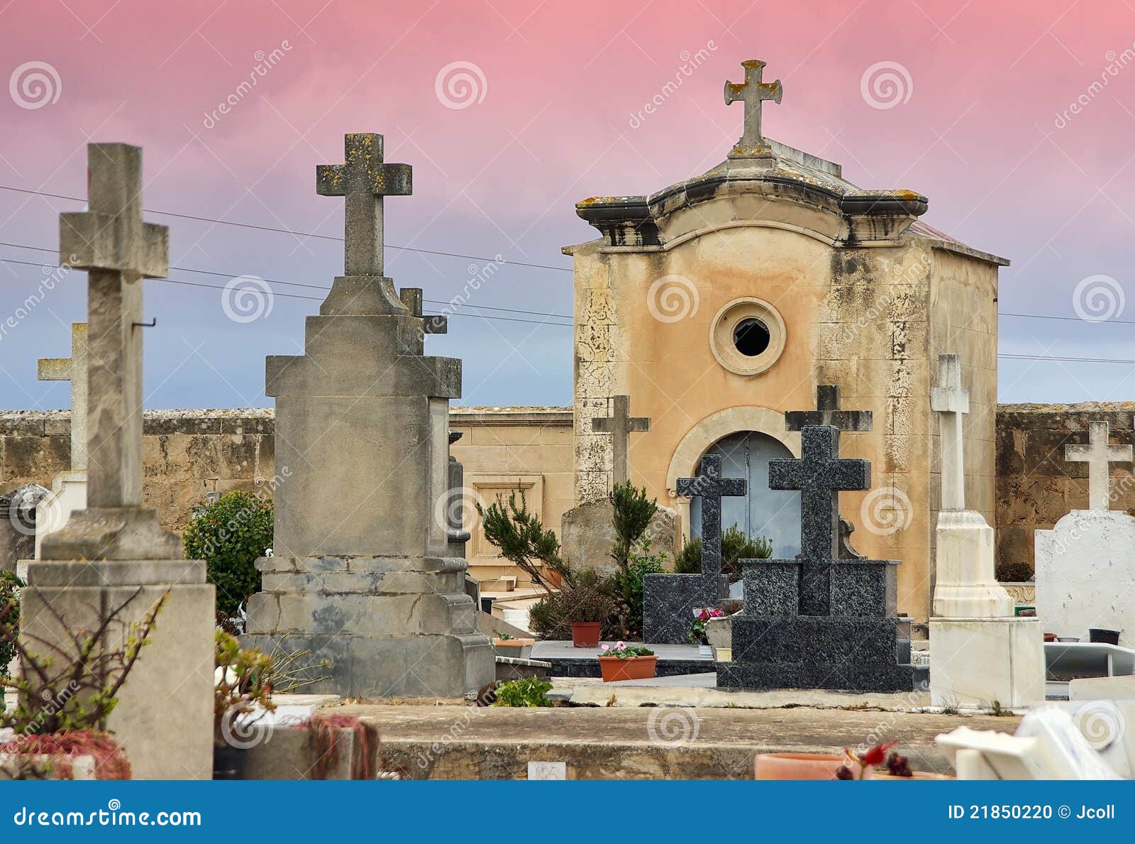 Cemetery Rain stock photo. Image of gravestone, alcudia - 21850220