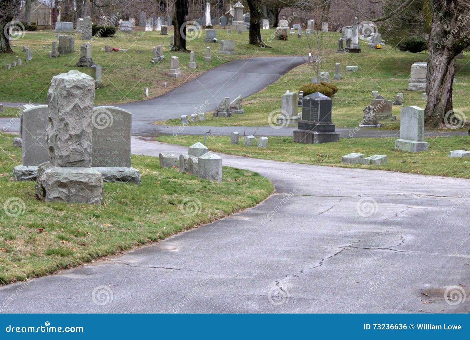 Cemetery road stock photo. Image of stone, graveyard - 73236636
