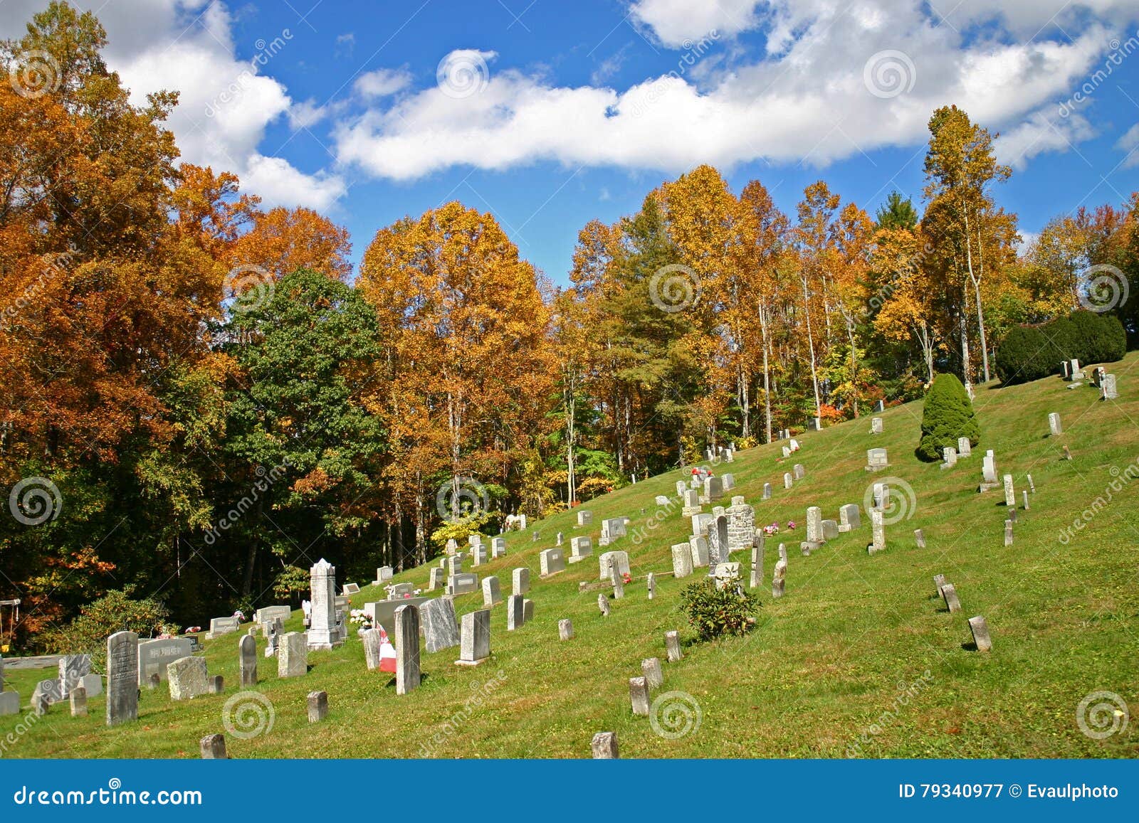 Cemetery on the Slope stock image. Image of climate, outdoors - 79340977