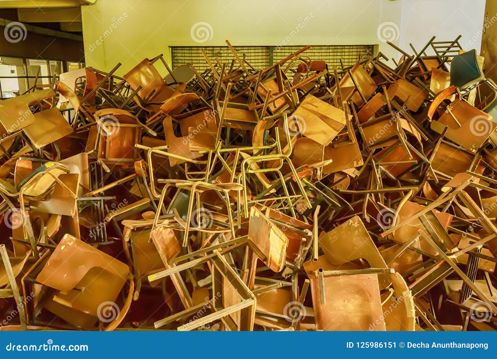 Cemetery of chair stock image. Image of chair, lesson - 125986151