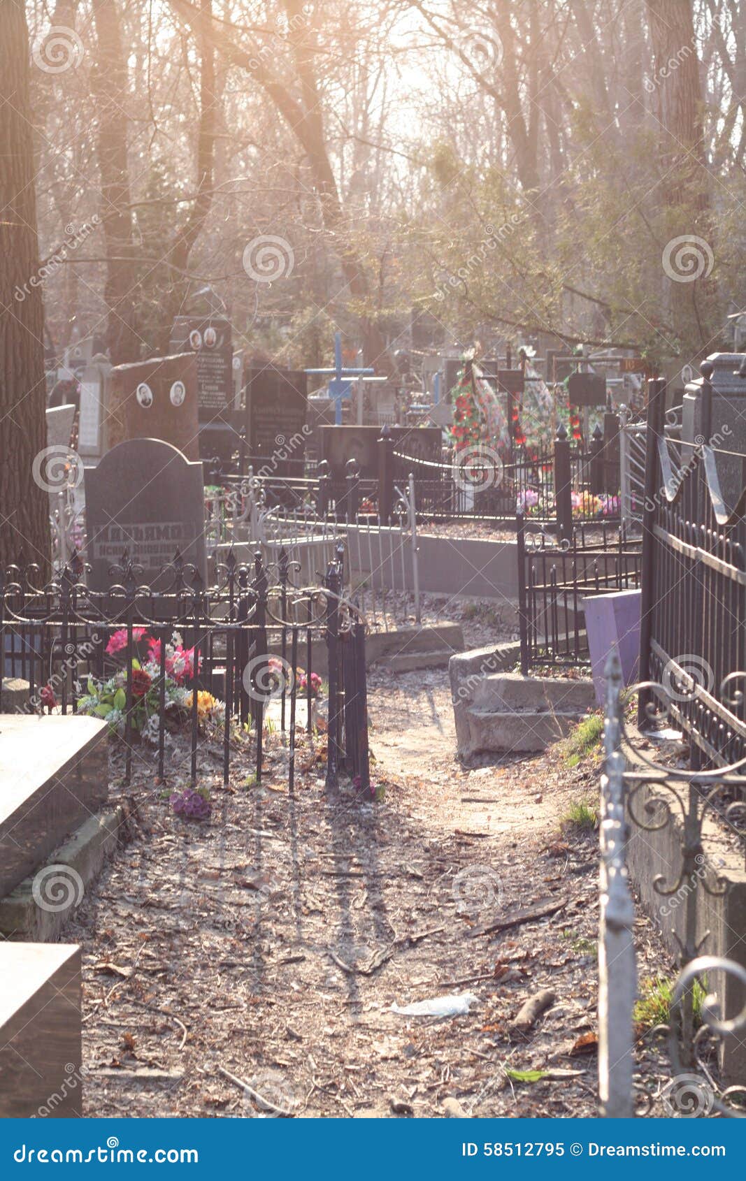 Cemetery editorial image. Image of peacefully, flyer - 58512795