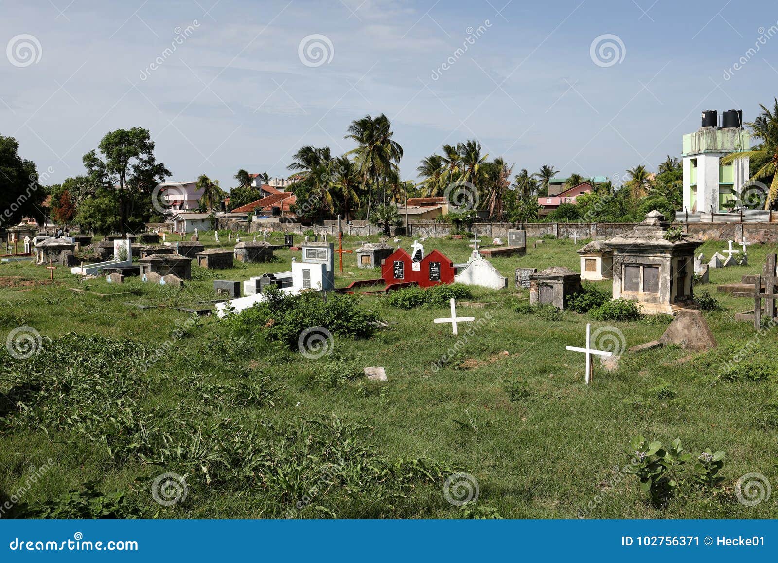 Cemetery of Trincomalee in Sri Lanka Stock Image - Image of buddhism ...