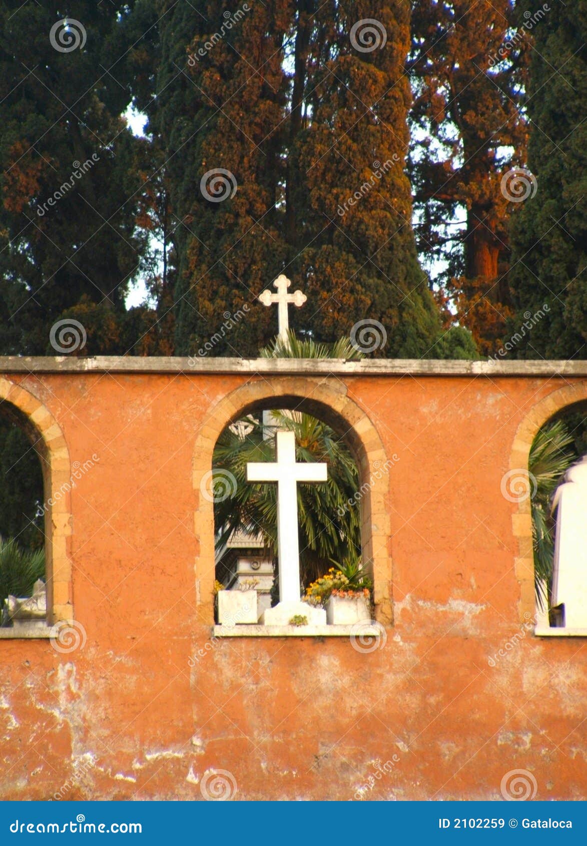 Cemetery walls stock image. Image of graveyard, grave - 2102259
