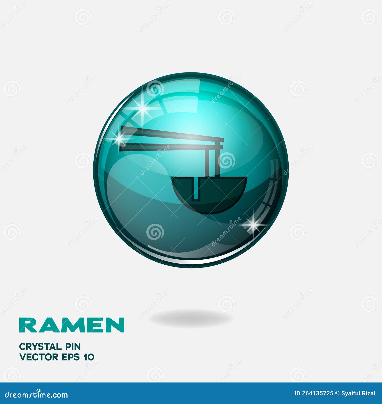 3D Ramen Button stock illustration. Illustration of button - 264135725