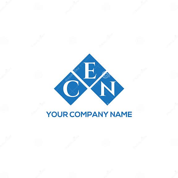 CEN Letter Logo Design on BLACK Background. CEN Creative Initials ...