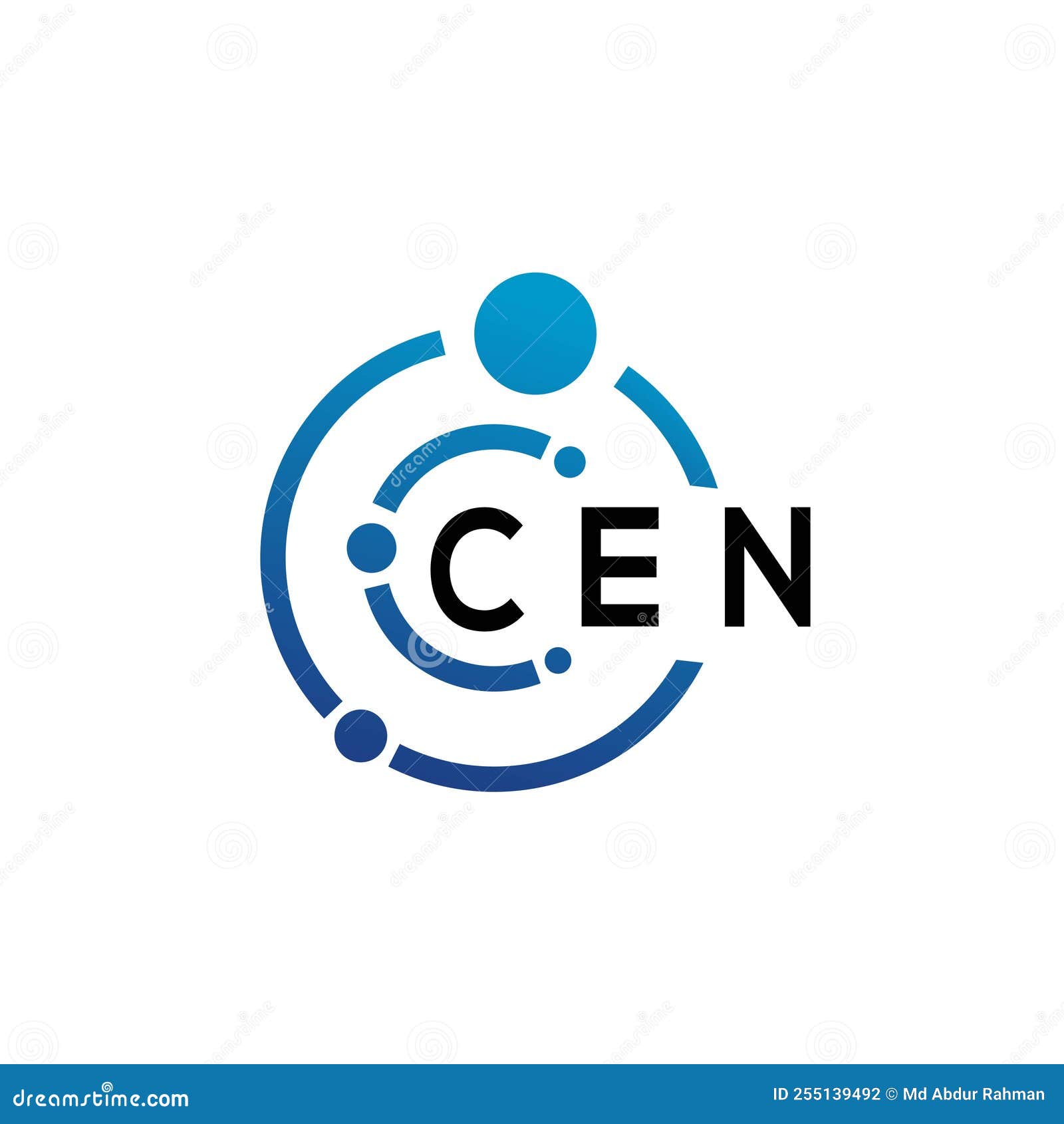CEN Letter Logo Design on White Background. CEN Creative Initials ...