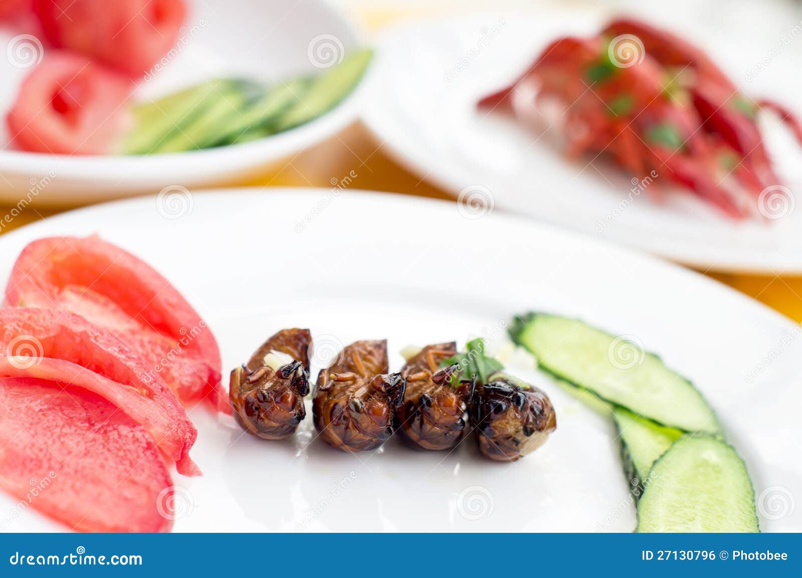 Cena china foto de archivo. Imagen de fauna, tomates - 27130796