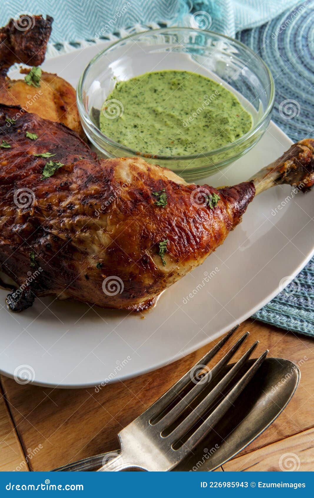 Cena de pollo peruana imagen de archivo. Imagen de picante - 226985943