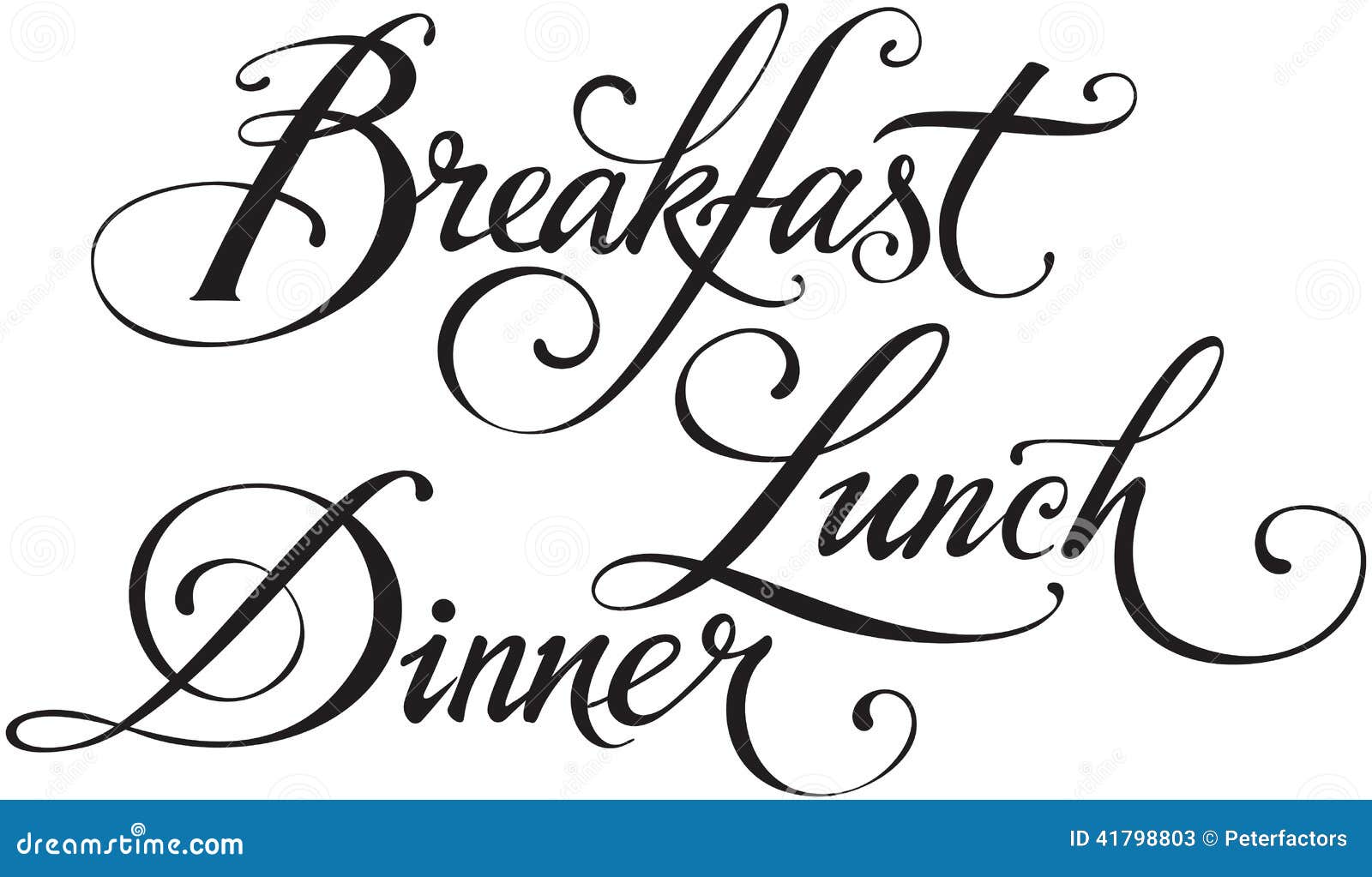 Cena Del Almuerzo Del Desayuno Ilustración del Vector - Ilustración de ...