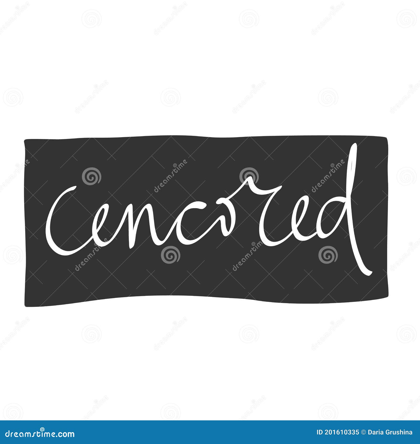 Cencored. Vector Design Illustration. Video Logo Sticker. Banner ...