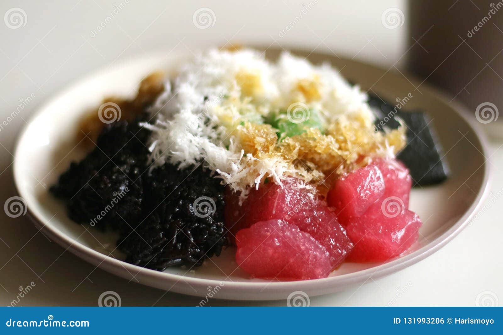 Cenil, Traditional Food Of Indonesia, With A Cup Of Tea As Background ...