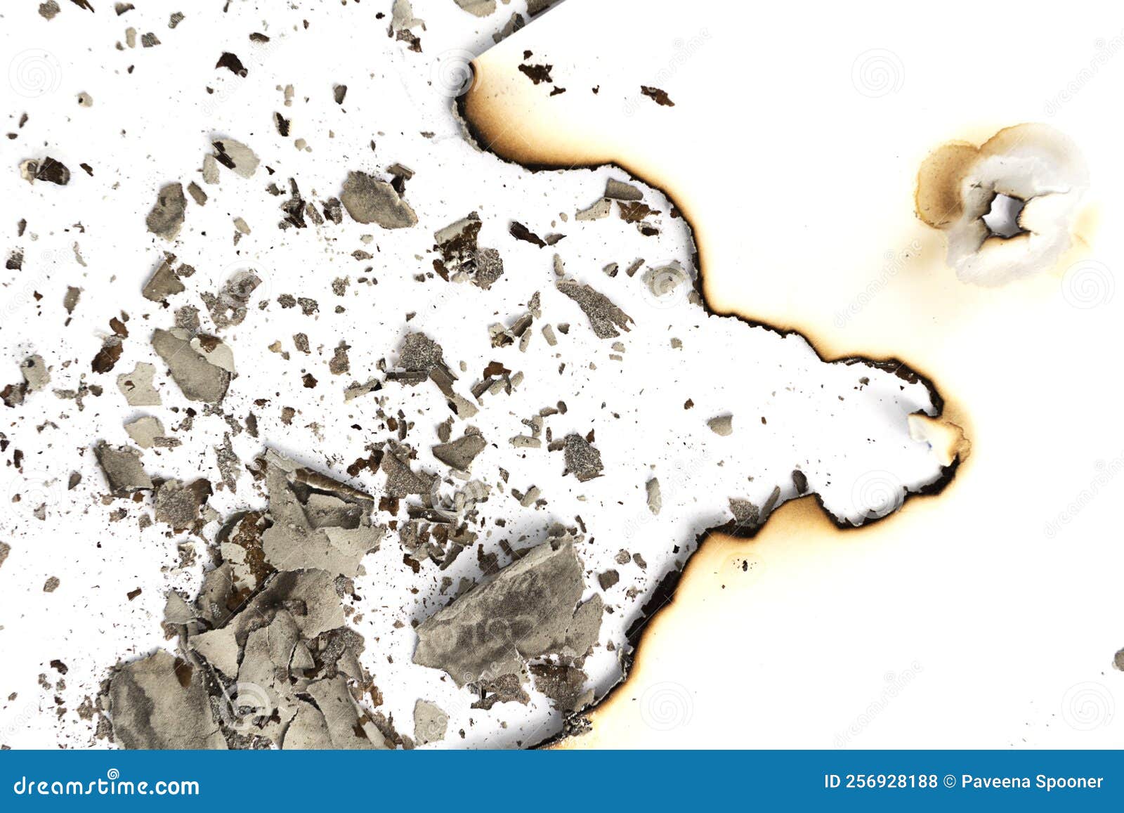 Cenizas De Quemar Papel En Blanco. Chatarra De Papel Foto de archivo ...