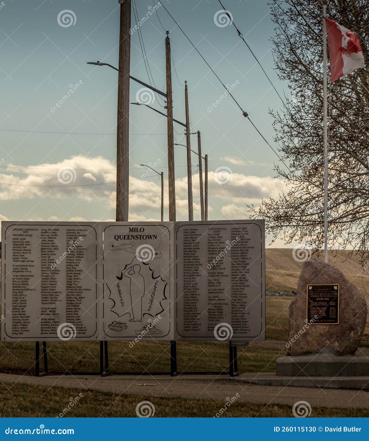 Cenotaph Commemorating the War Milo Alberta Canada Editorial Image ...