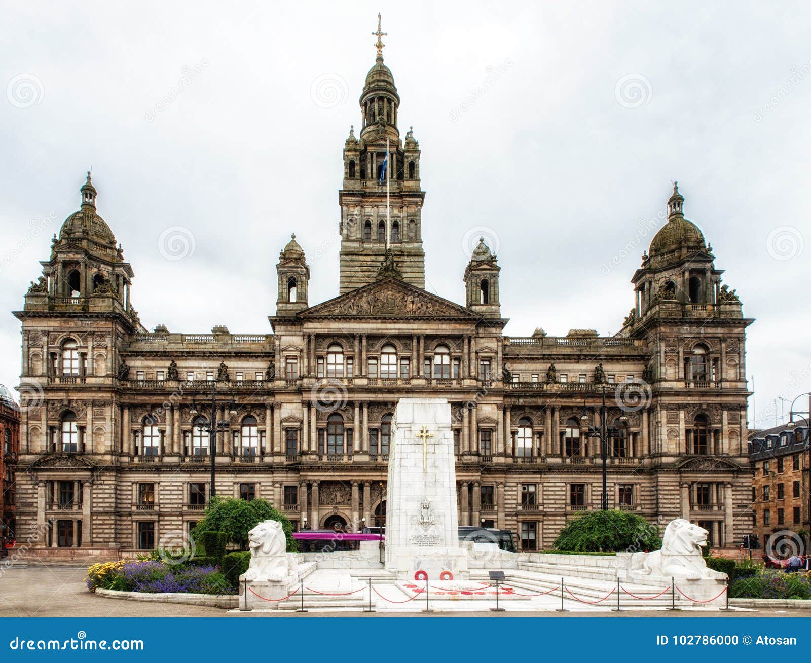 Glasgow Cenotaph stock photo. Image of people, place - 102786000