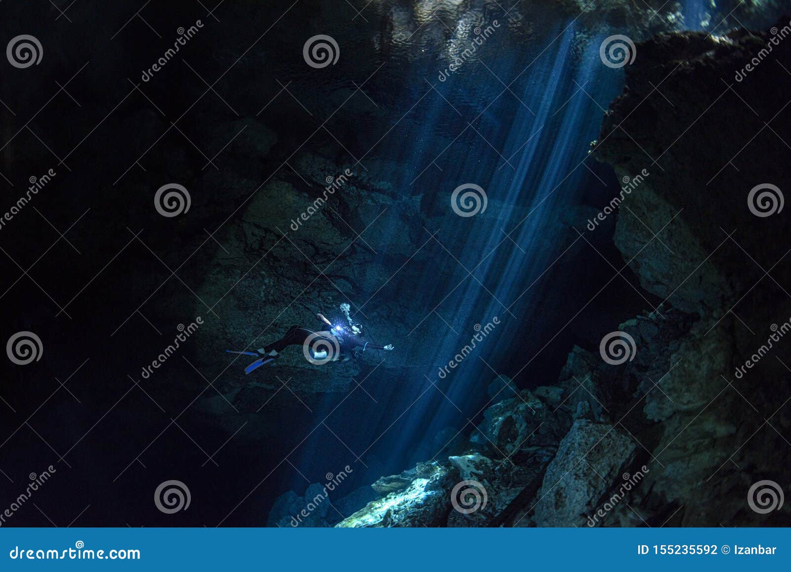 Cenotes Cave Diving in Mexico Stock Photo - Image of cenote, scuba ...