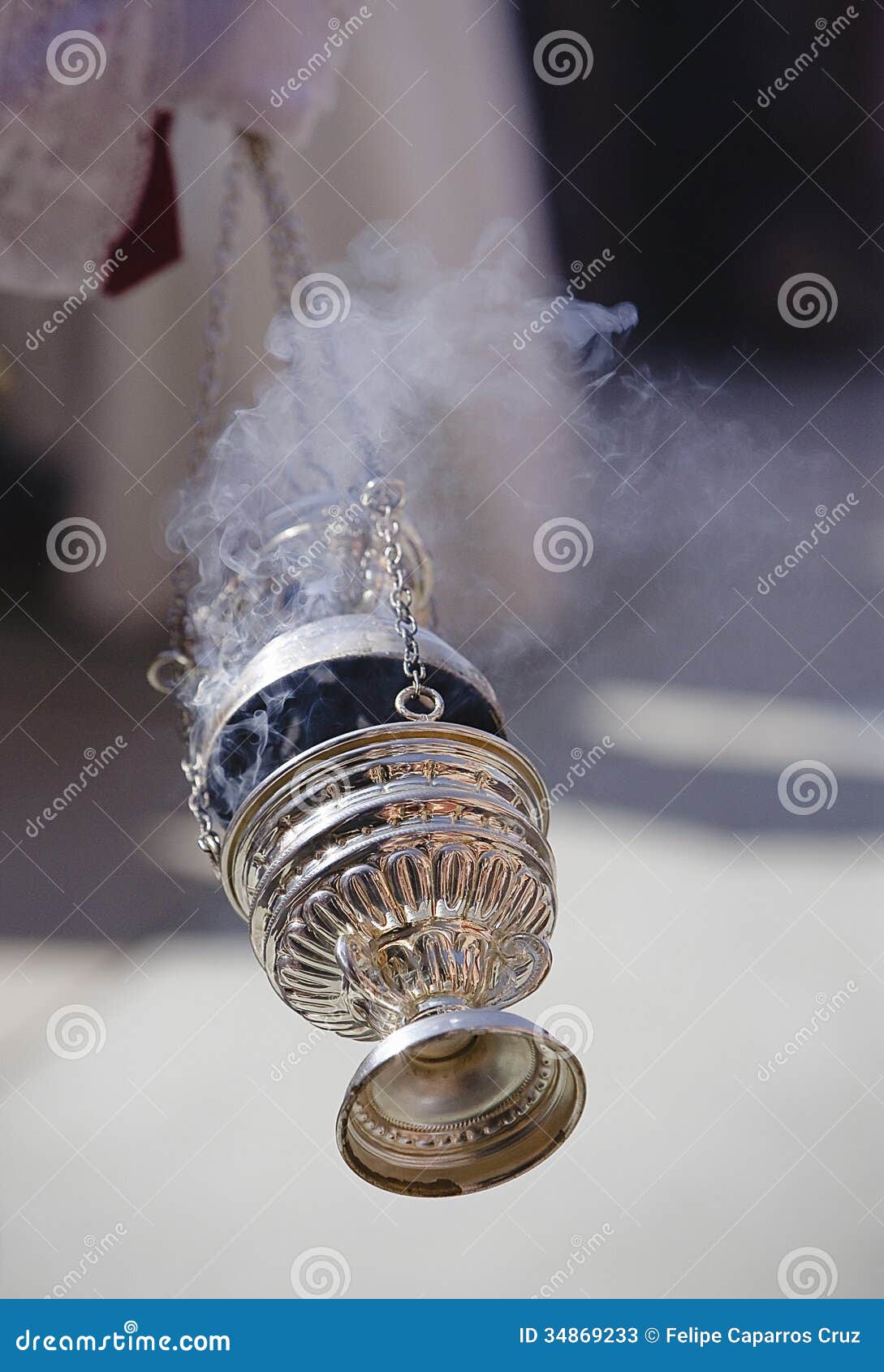 Censer of Silver or Alpaca To Burn Incense in the Holy Week Stock Image ...