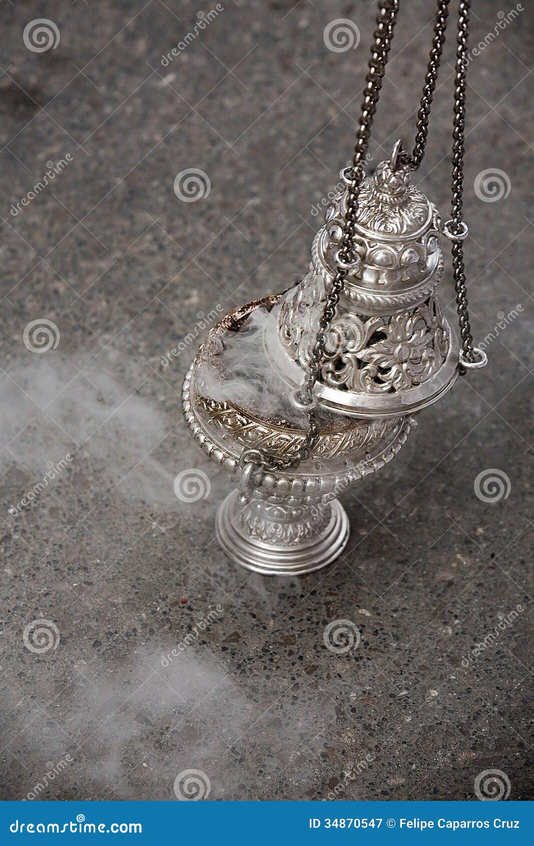 Censer of Silver or Alpaca To Burn Incense in the Holy Week Stock Image ...