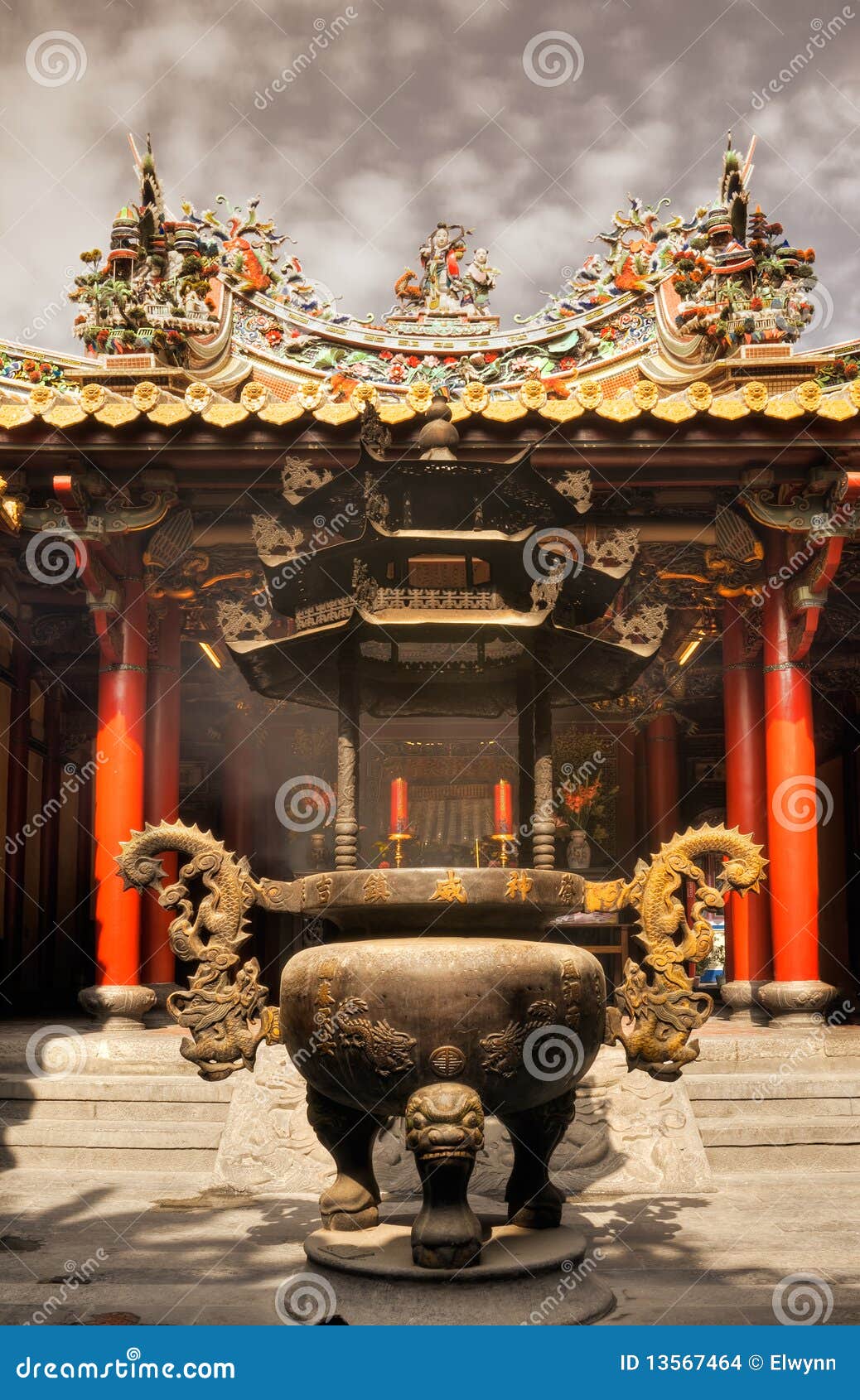 Censer in temple stock photo. Image of classic, asia - 13567464