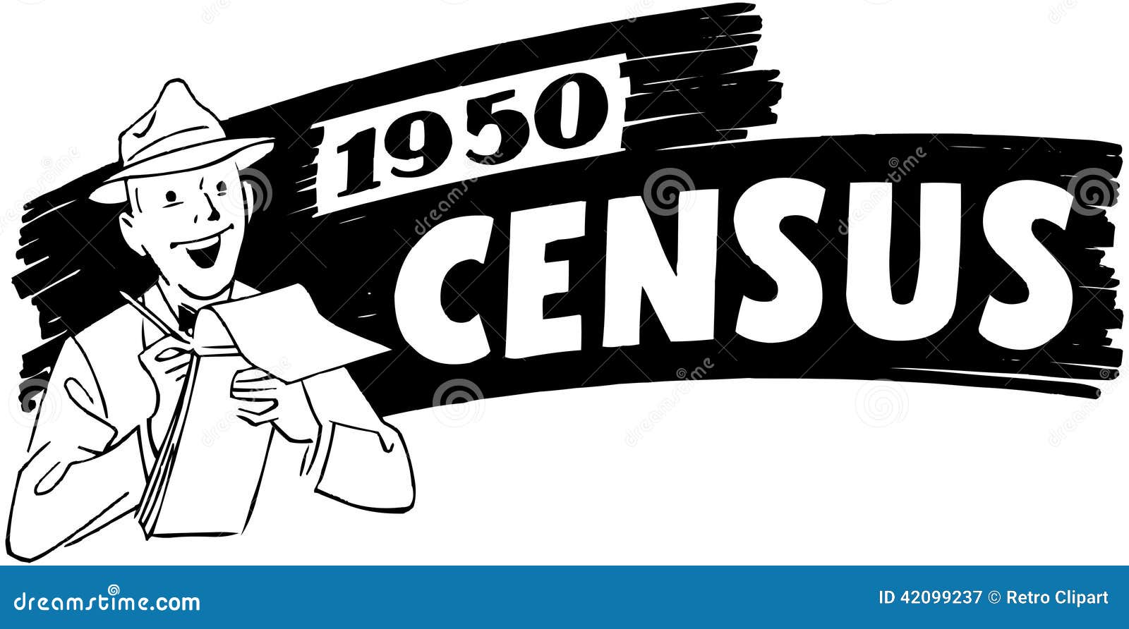 Censo 1950 ilustración del vector. Ilustración de arte - 42099237