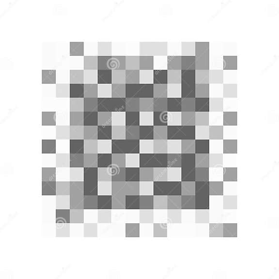 Censor Blur Effect Checkered Texture. Monochrome Gray Pixel Mosaic Pattern To Hide Image, Text ...
