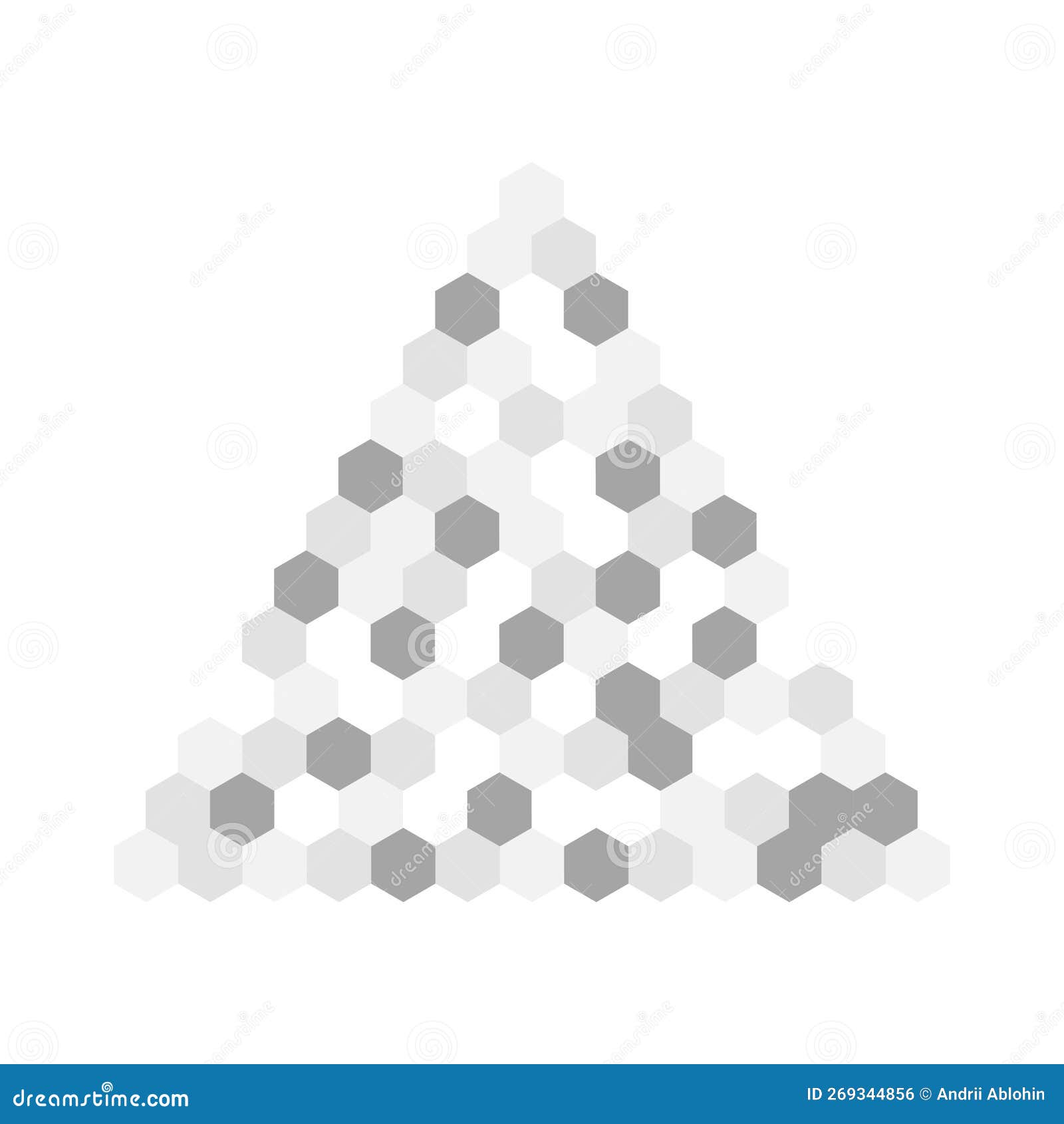 Censor Blur Effect in Triangle Shape. Pixel Hexagon Mosaic Pattern ...