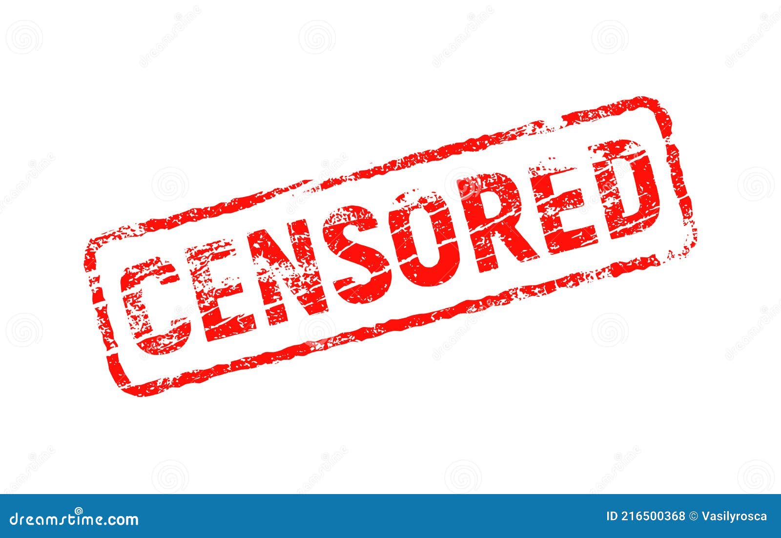 Censor Control Security Sign Sticker. Censure Red Stamp Label, Censored ...