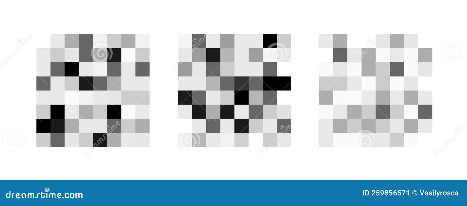 Censor Pixel Sign Bar. Censorship Square Vector Graphic Blur Effect ...