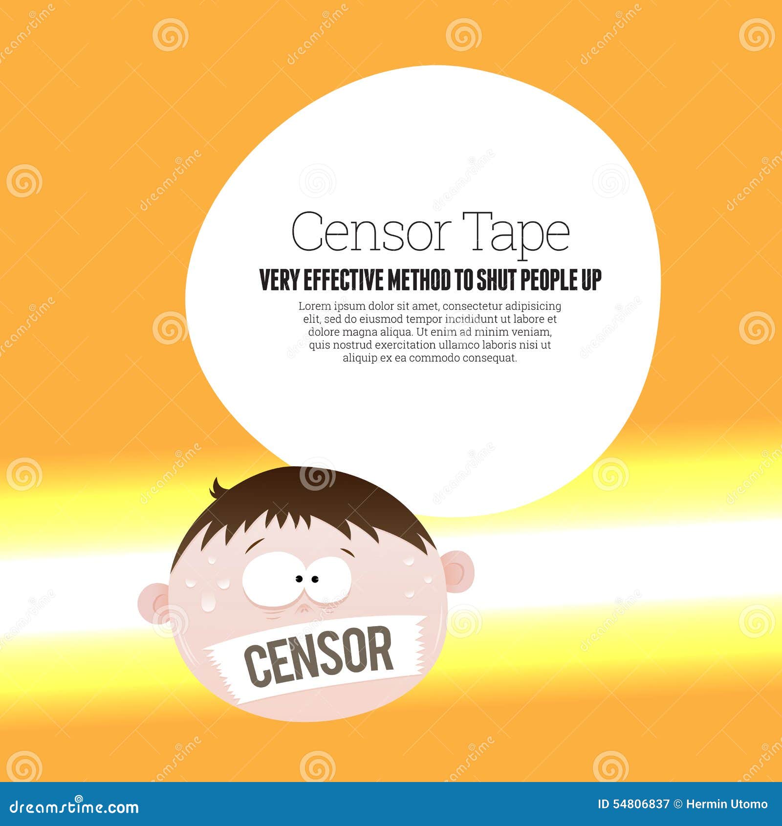 Censor Tape stock vector. Illustration of freedom, lips - 54806837