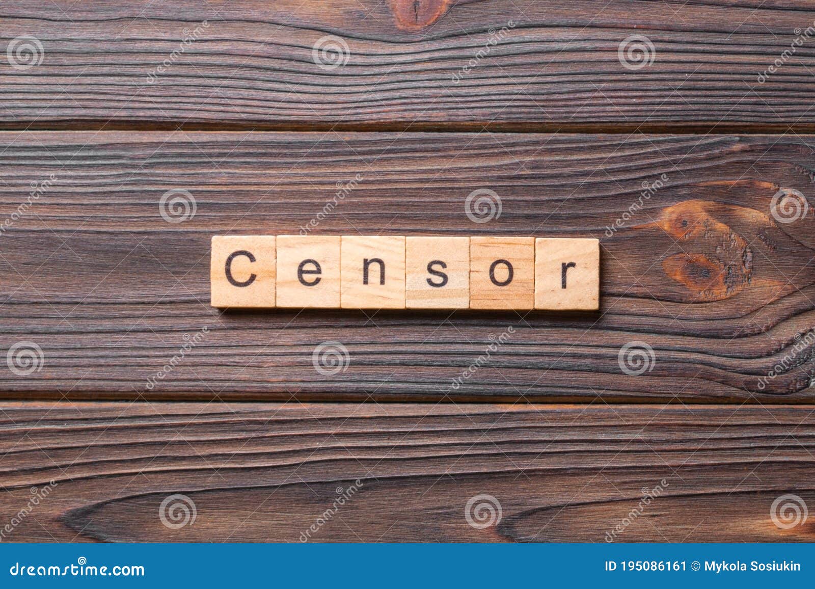 CENSOR Word Made With Wooden Blocks On The Table Royalty-Free Stock ...