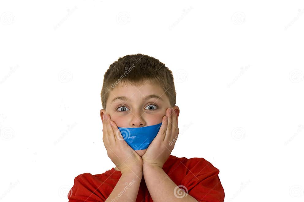 Censored Boy with hands stock image. Image of face, speech - 12359389