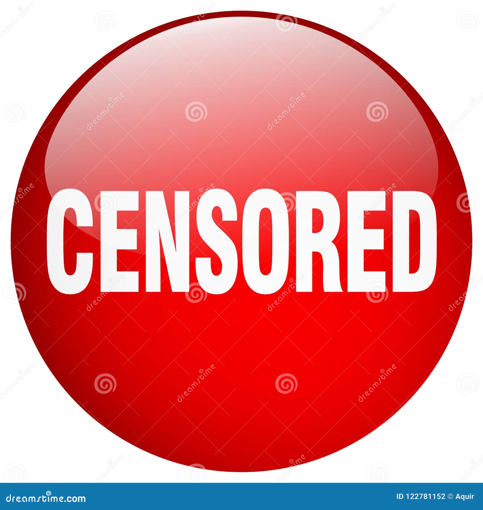 Censored button stock vector. Illustration of banner - 122781152