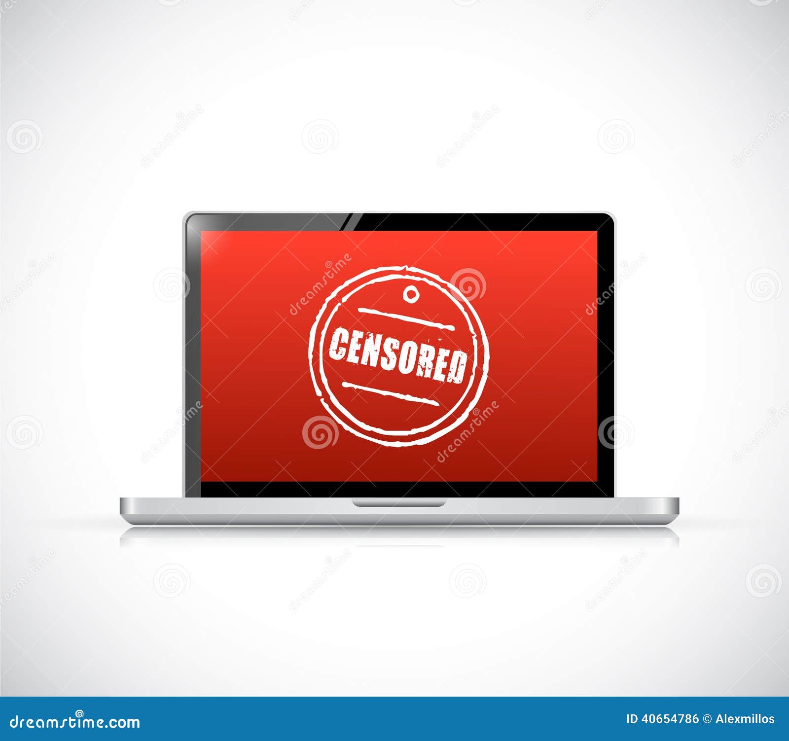 Censored Concept on a Computer Stock Illustration - Illustration of ...