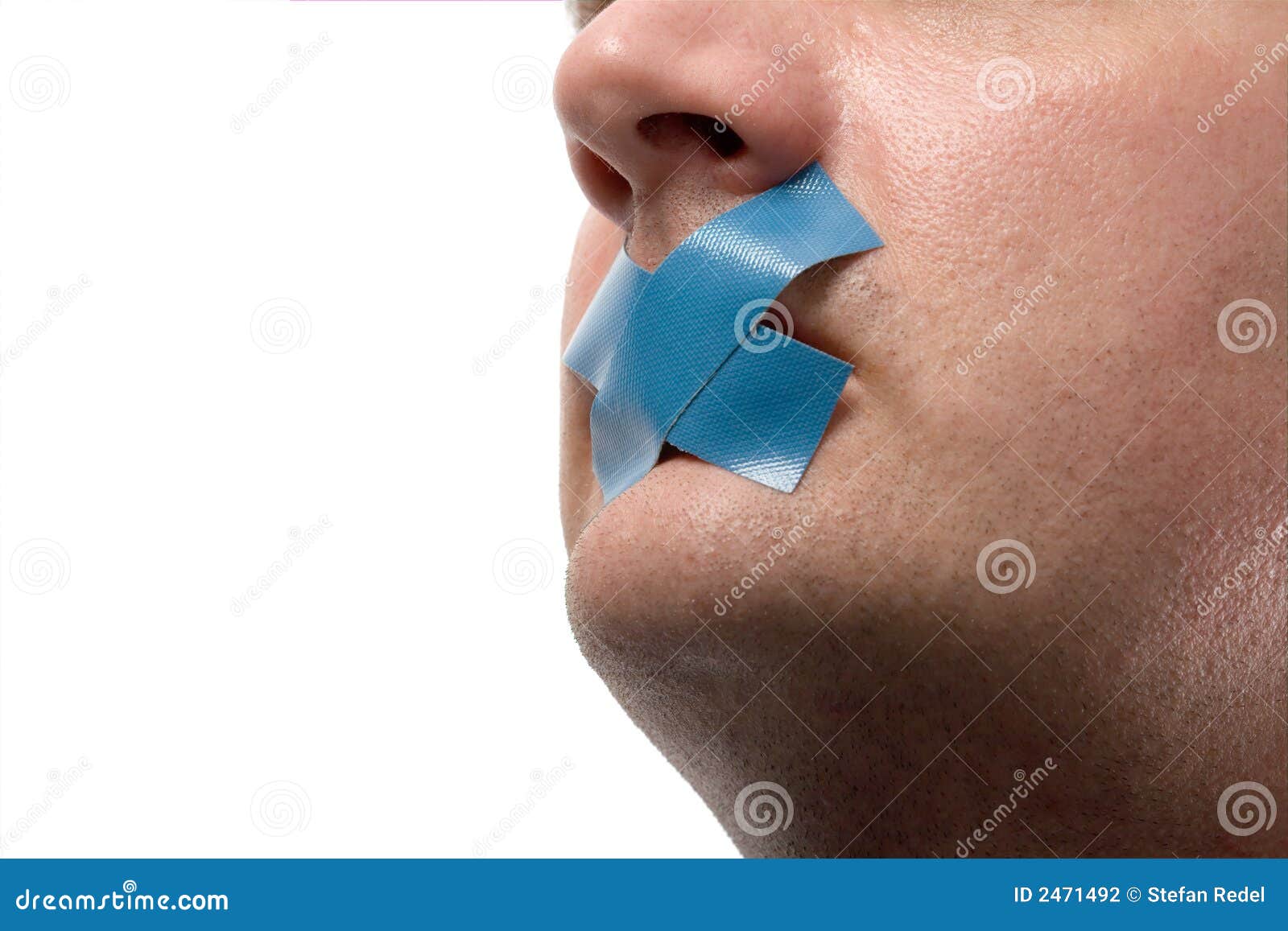 Censored Man with Blue Tape Stock Photo - Image of dumb, confidential ...