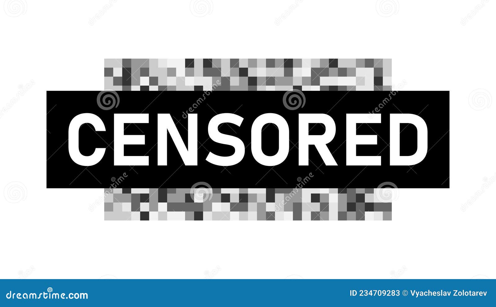 Censored pixel sign. stock vector. Illustration of grid - 234709283