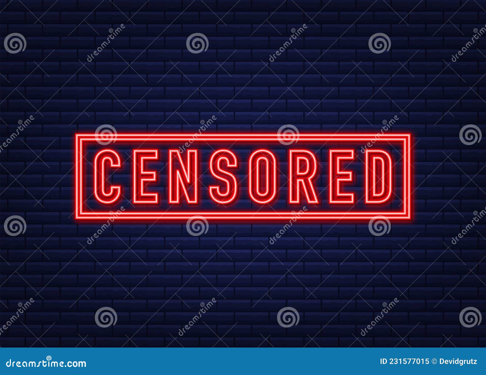Censored Sign. Black Censor Bar Concept. Vector Stock Illustration ...