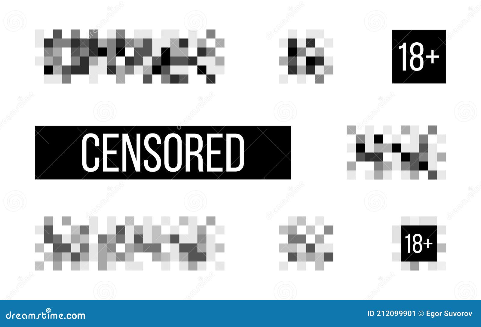 Red Censor Pixel Bar Isolated On White Background. Censored Sign ... Red Censor Pixel Bar Isolated On White Background. Censored Sign ...