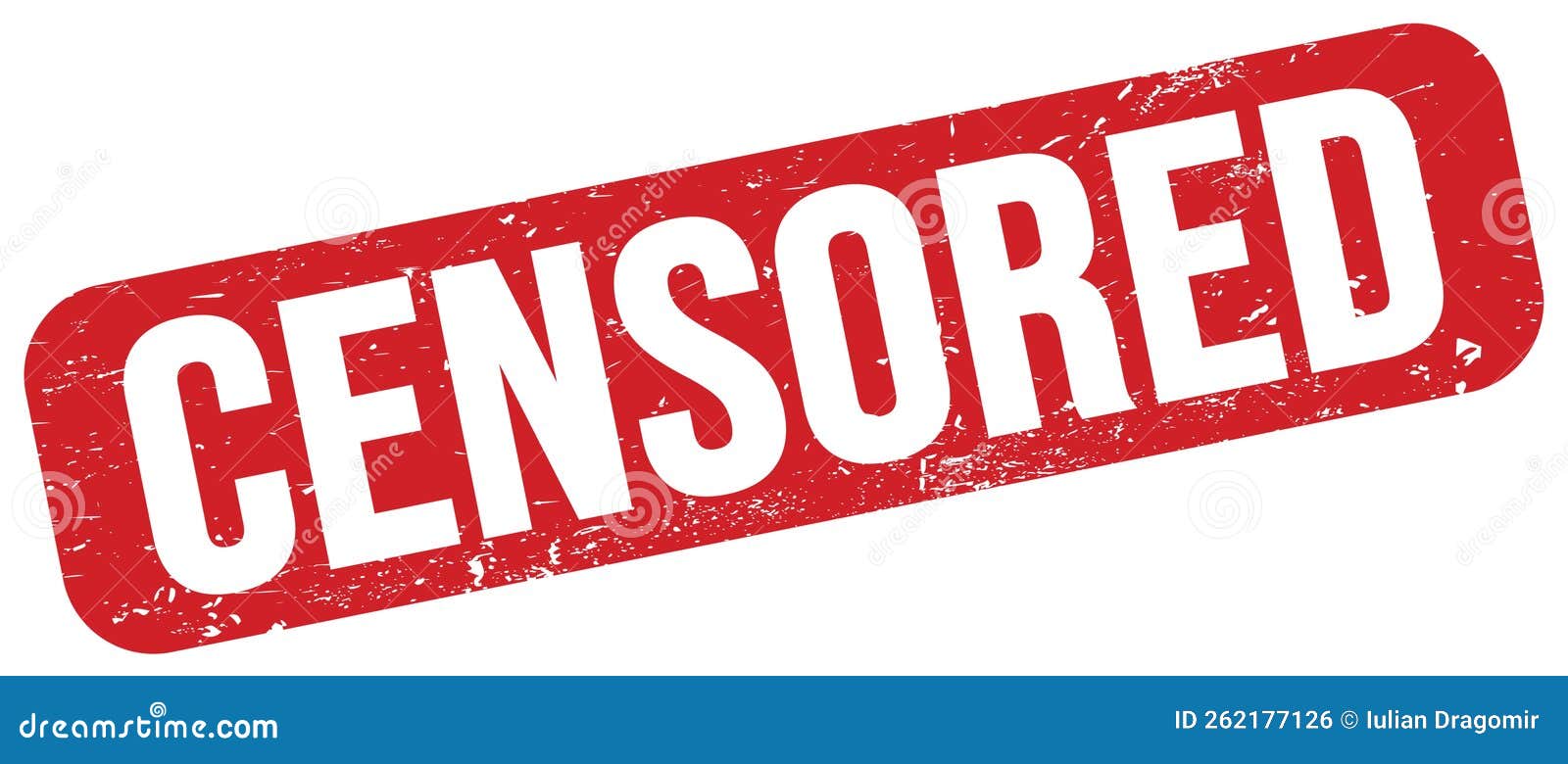 CENSORED Text on Red Grungy Stamp Sign Stock Illustration ...