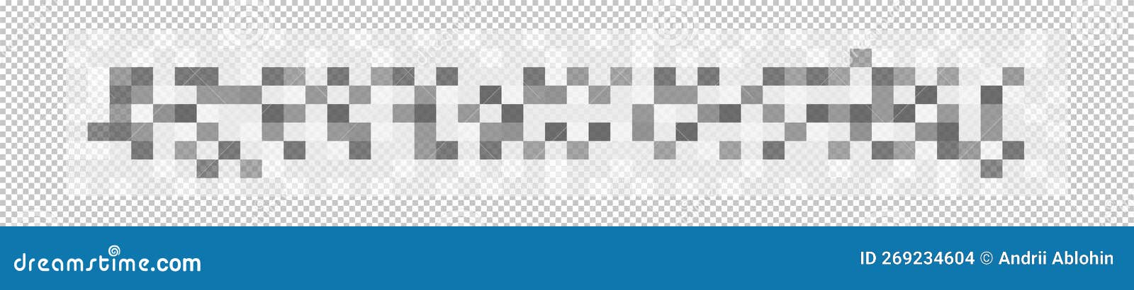 Censorship Blured Effect Checkered Texture. Pixel Mosaic Horizontal ...