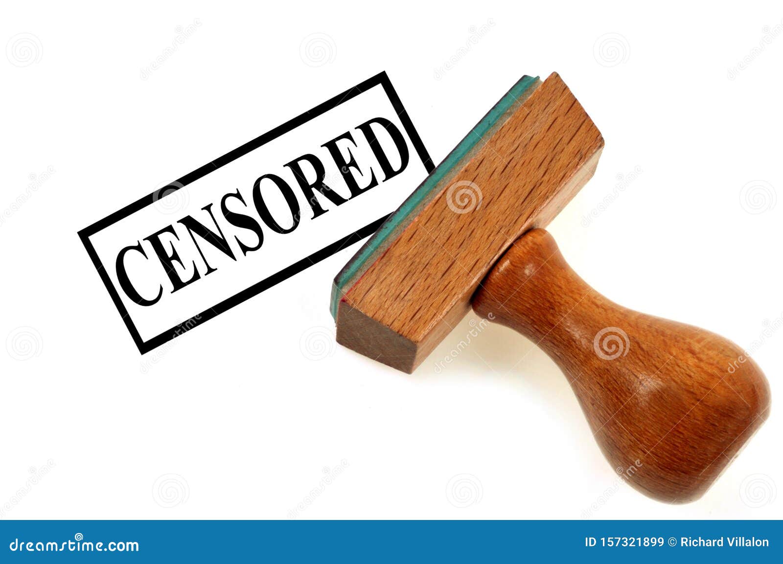 Censored Ink Pad on a White Background Stock Illustration ...