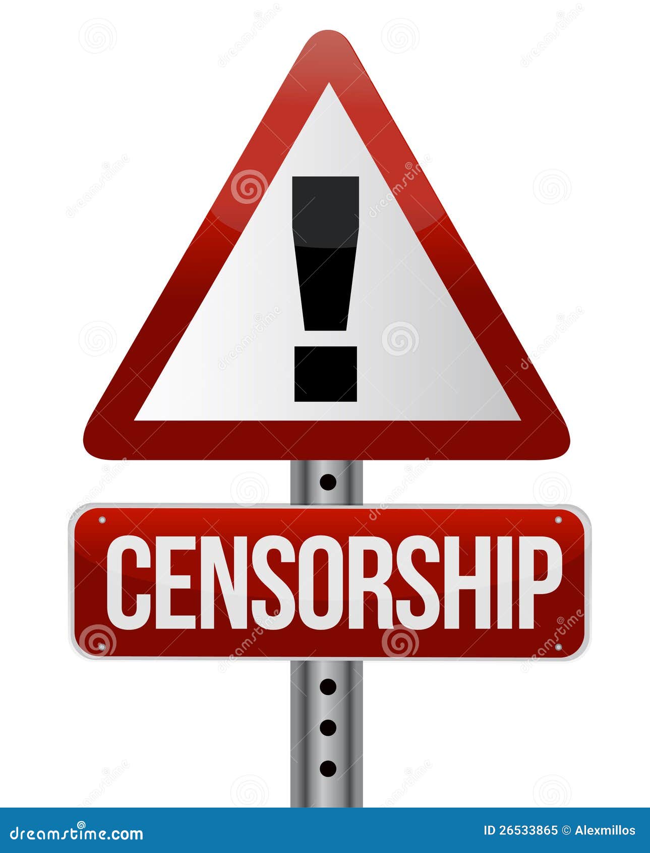 Censorship Warning Sign Illustration Design Stock Illustration ...