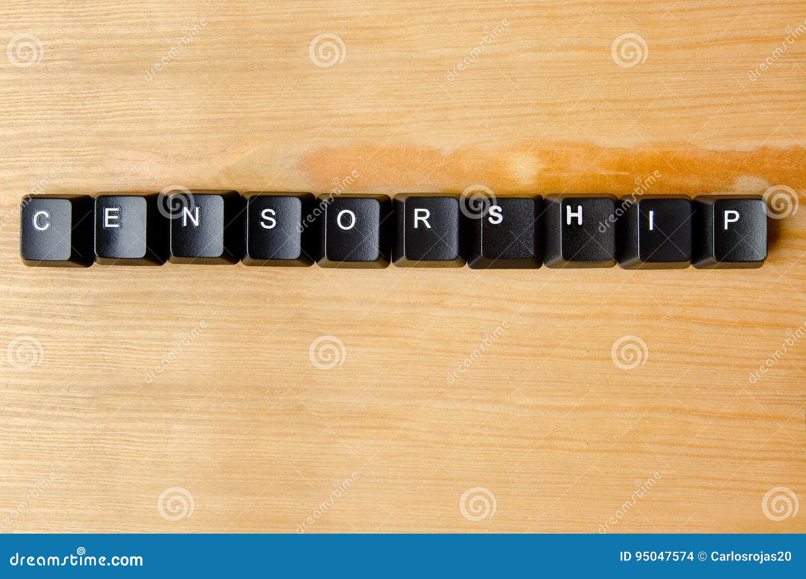 Censorship word stock photo. Image of wood, censorship - 95047574