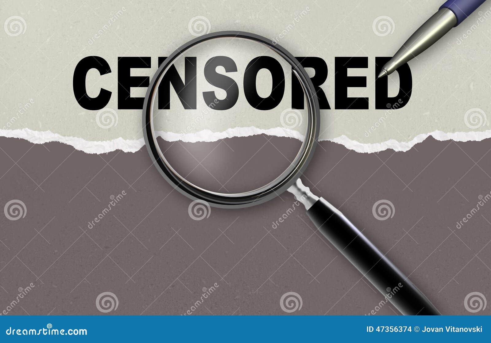 Censurado stock de ilustración. Ilustración de primer - 47356374