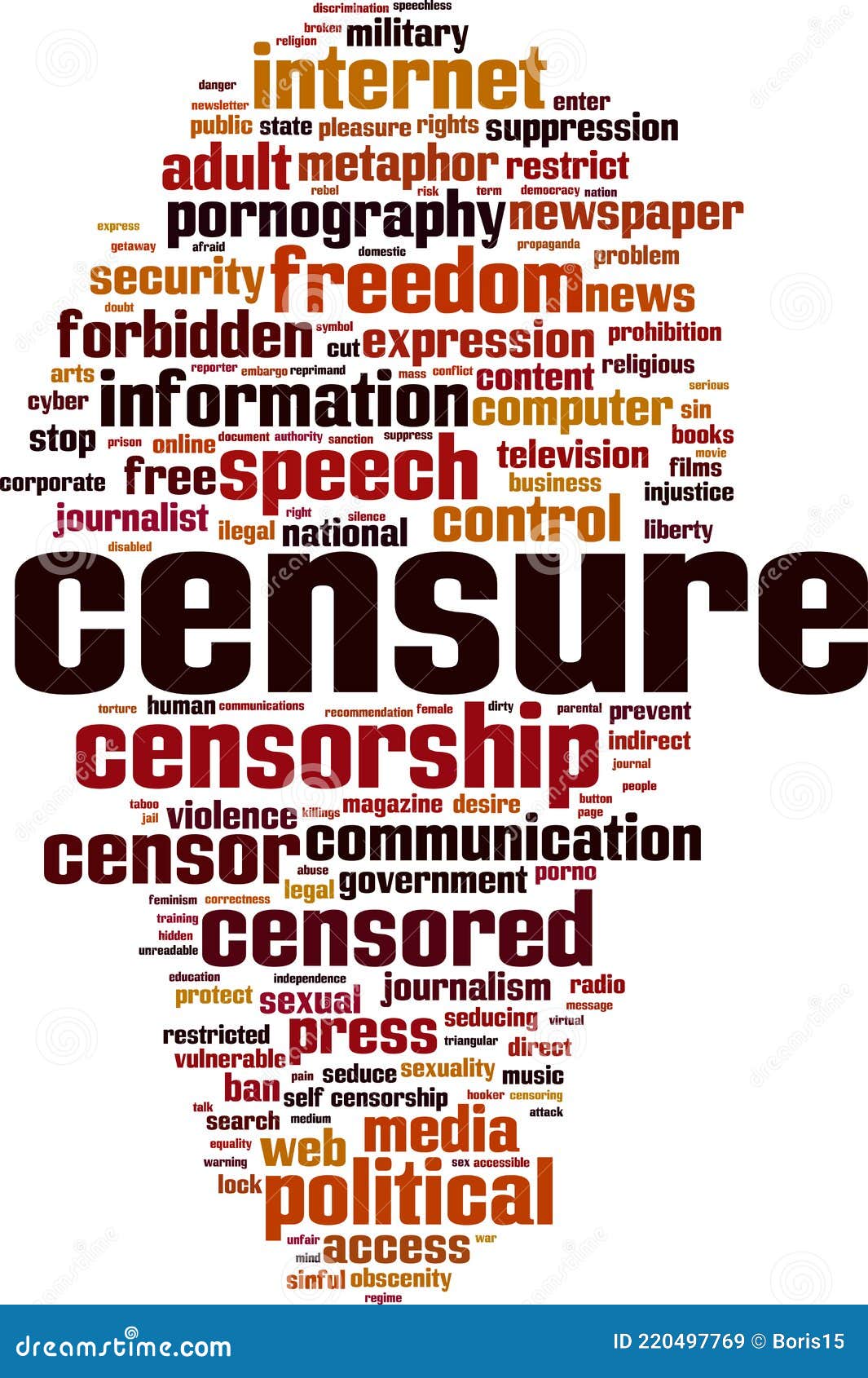 Censure Word Cloud Cartoon Vector | CartoonDealer.com #208902637
