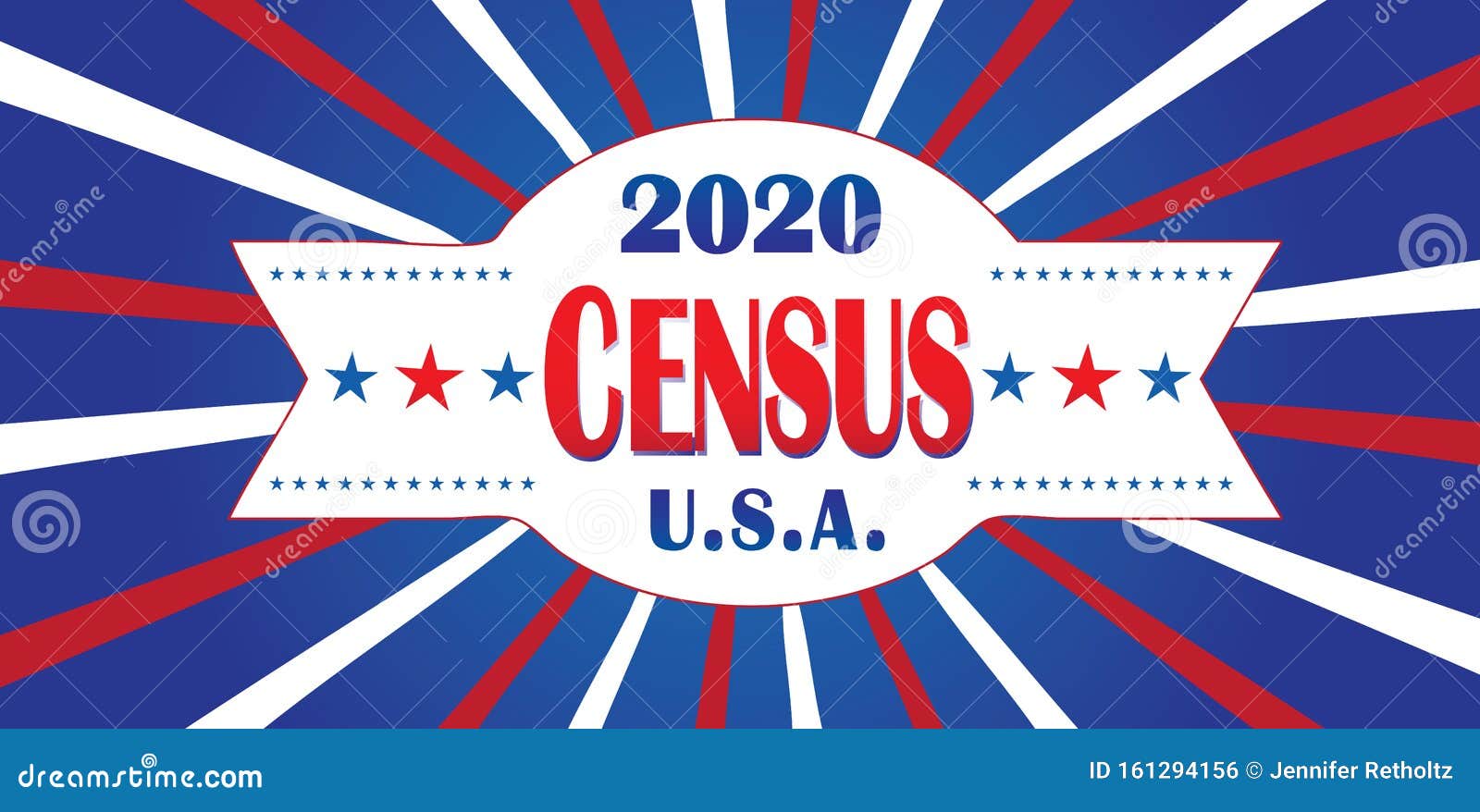2020 Census Banner Starburst Stock Illustration - Illustration of ...
