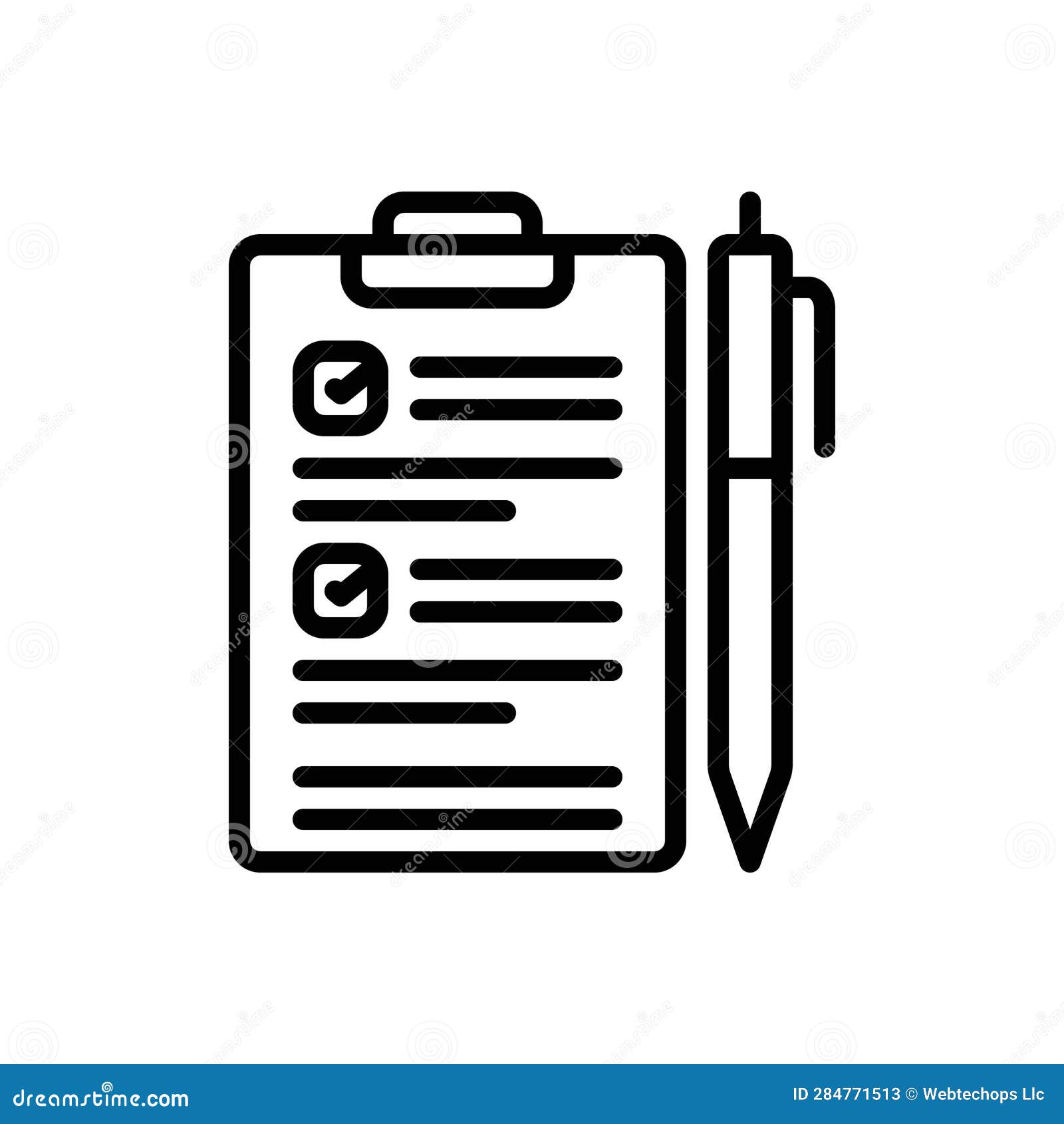 Black Line Icon for Census, Census Record and Data Stock Vector ...